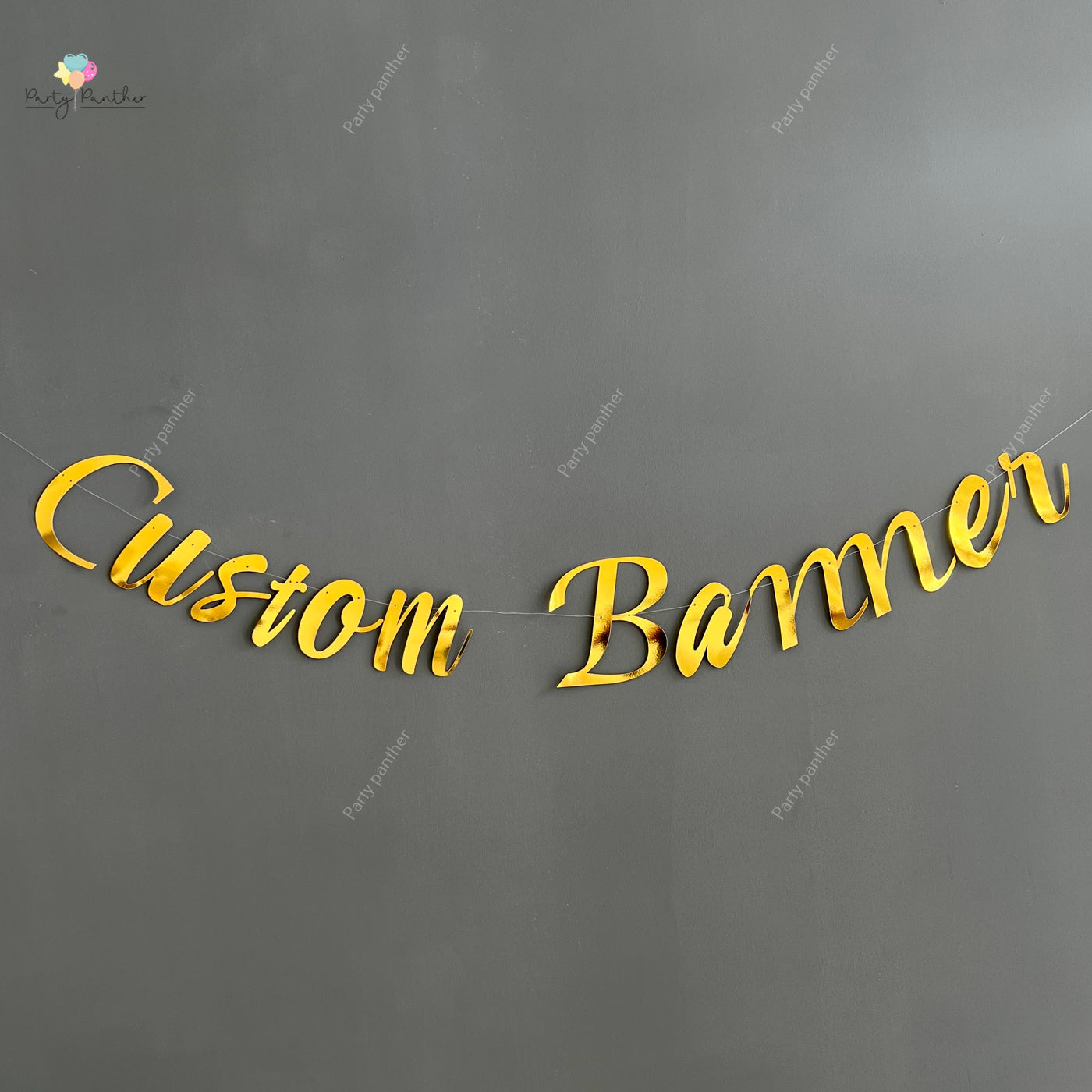 Customized Cursive Metallic Gold Banner - Personalized Handmade party ...